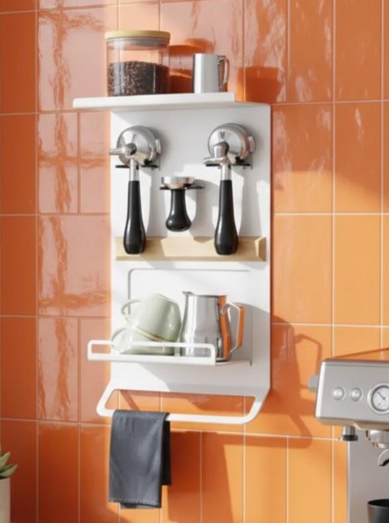 Wall Mounted Coffee Station STL FİLE | Espresso Organizer | Portafilter ...