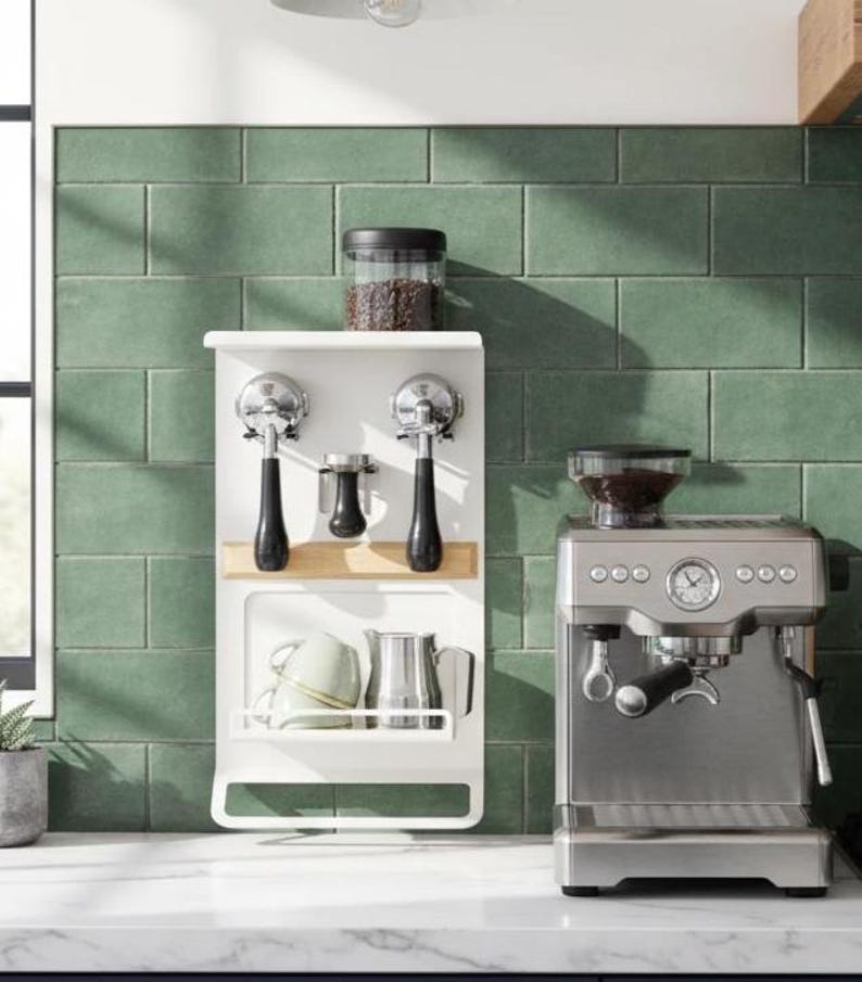Wall Mounted Coffee Station STL FİLE | Espresso Organizer | Portafilter ...