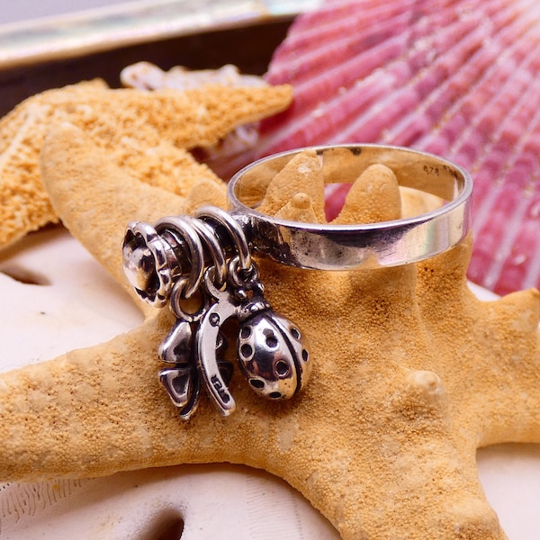 Sterling Silver Spinner Charm Good Luck - Etsy