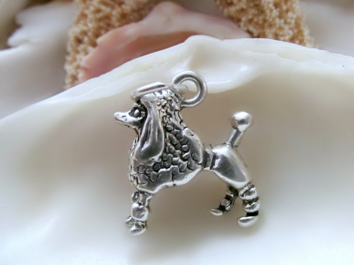 Sterling Silver Miniature Poodle Dog Charm 3D Figural 2.71g - Etsy