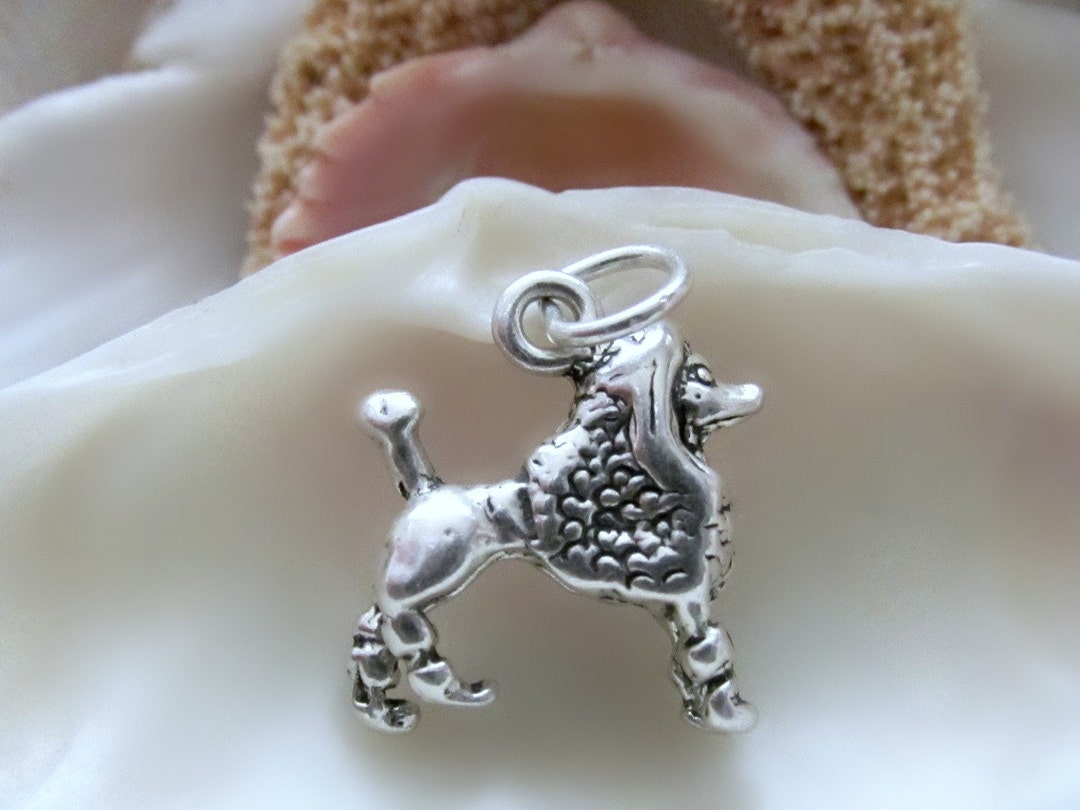 Sterling Silver Miniature Poodle Dog Charm 3D Figural 2.71g - Etsy