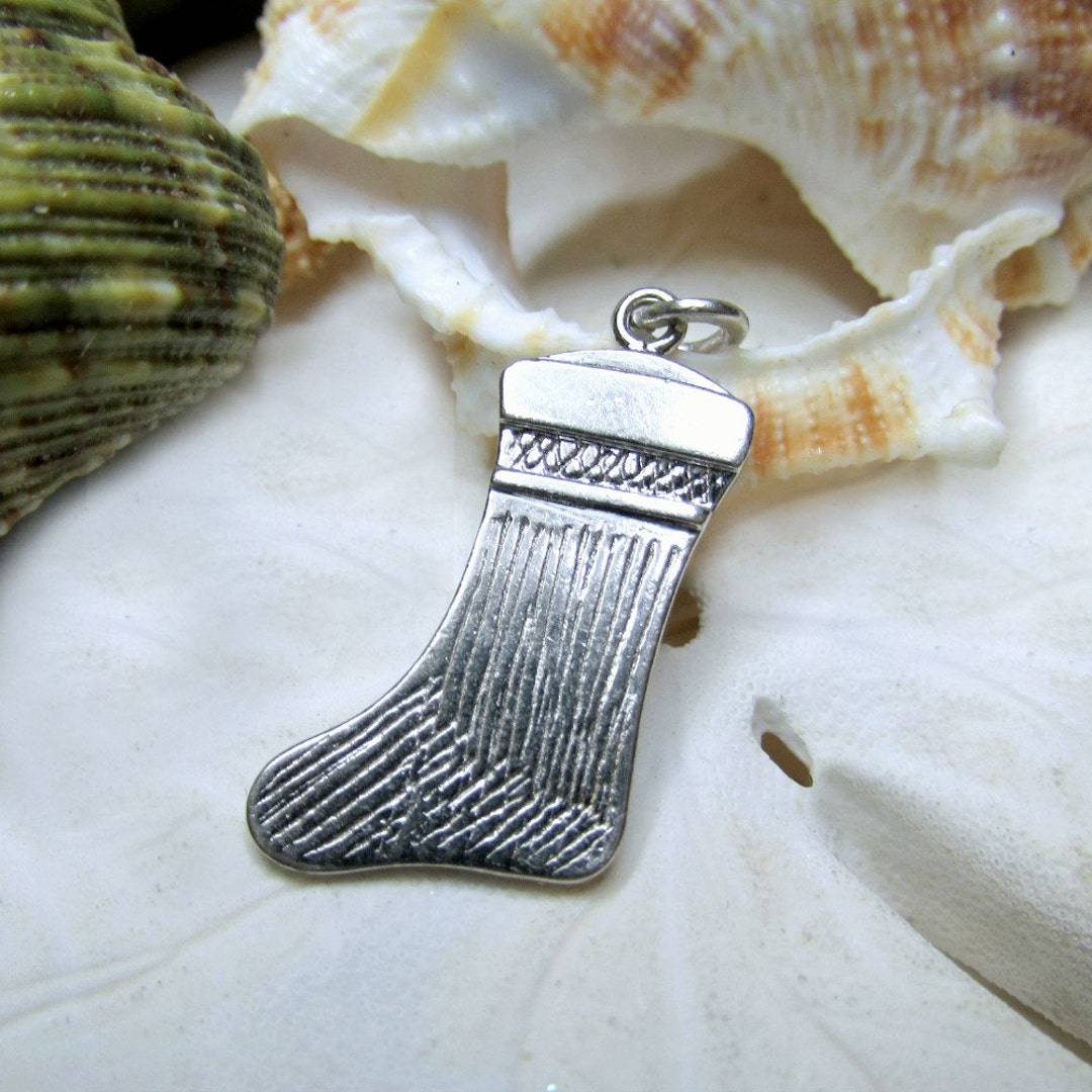 Sterling Silver Tiny Christmas Stocking Charm Pendant Vintage 2.09g - Etsy