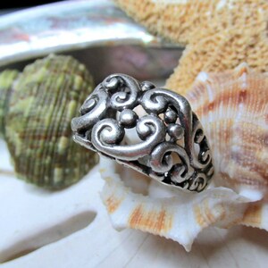 Sterling Silver Scroll Open Work Ring 4.67g Size 6 | Etsy