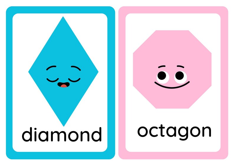 Shapes Flashcards Printable | Preschool & Kindergarten Learning Cards ...
