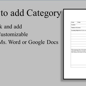 Editable Weekly Plan Template | Microsoft Word| Digital and Printable ...