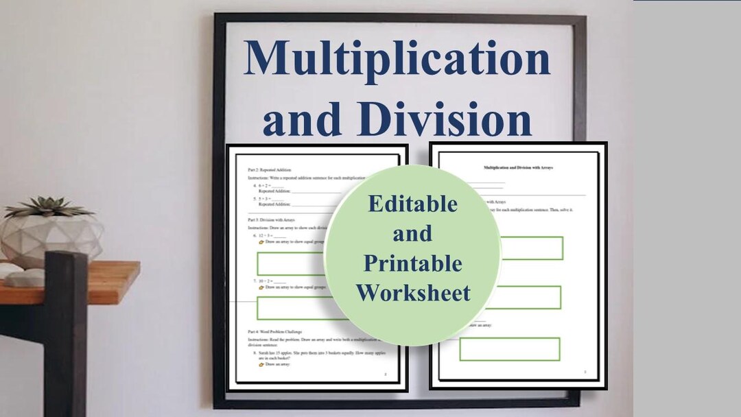 Multiplication and Division Math Activity Worksheet | Printable ...