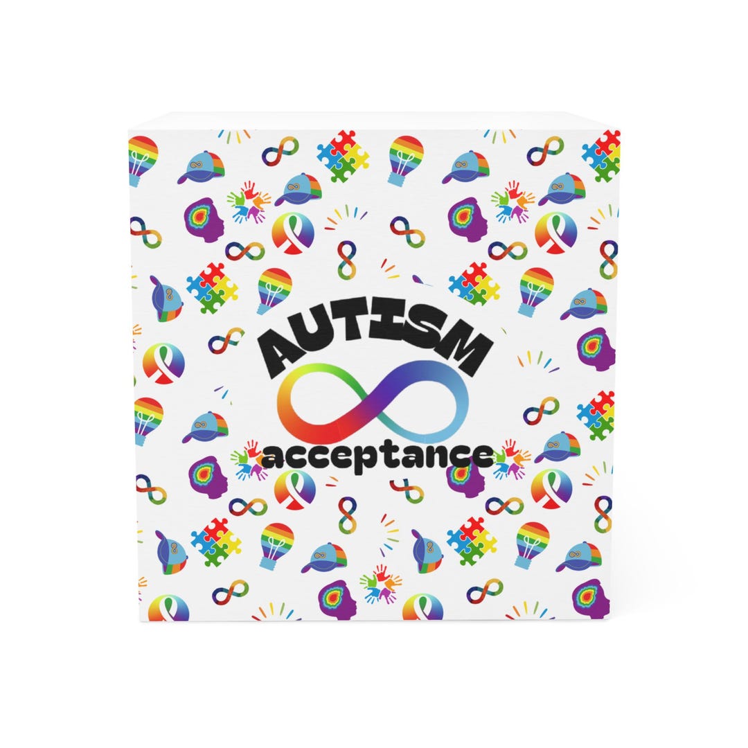 Autism Acceptance Note Cube Office Decor for Teachers, Moms, Dads ...