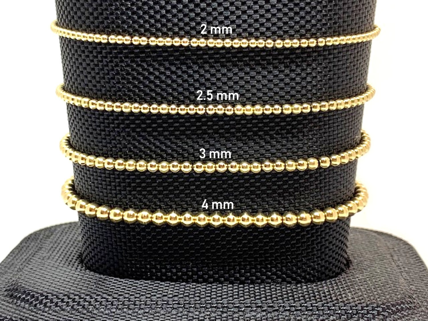 Gold Stacking Bracelet Stretch Bracelet Beaded Bracelet | Etsy