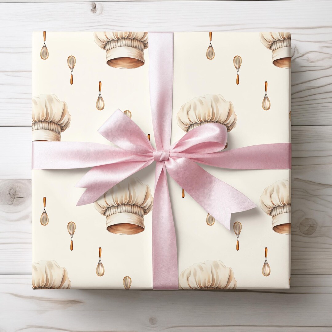 Wrapping Paper Roll, Whisked Away and Chef's Delight Design, Cooking ...