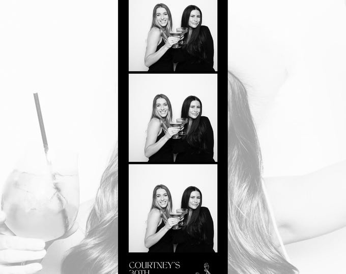 Classic Simple Elegant 2x6 Photo Strip Template for Photo Booth ...