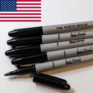 Donald Trump Sharpie Permanent Marker With President's Signature White ...