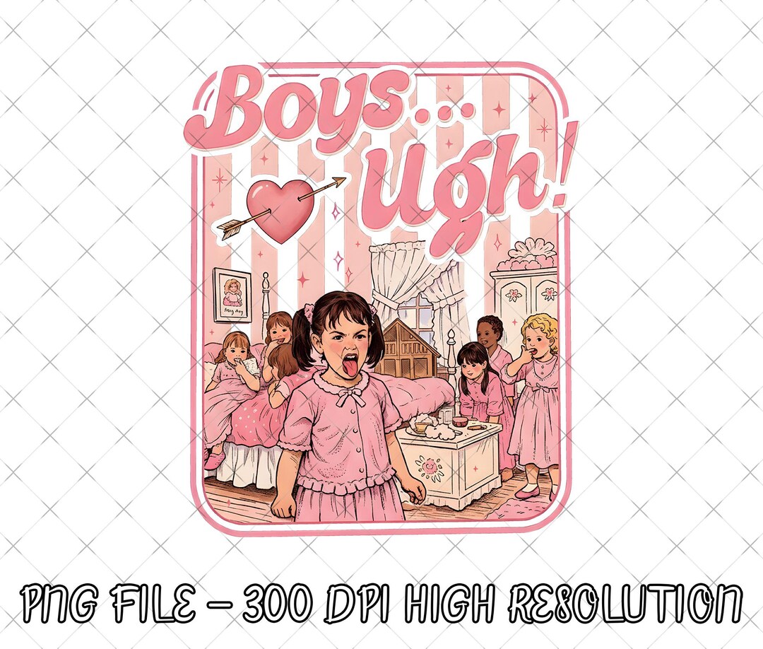 Coquette Girl Ugh Png, Boy Ugh Png, Valentine Design Gift Png, Happy ...
