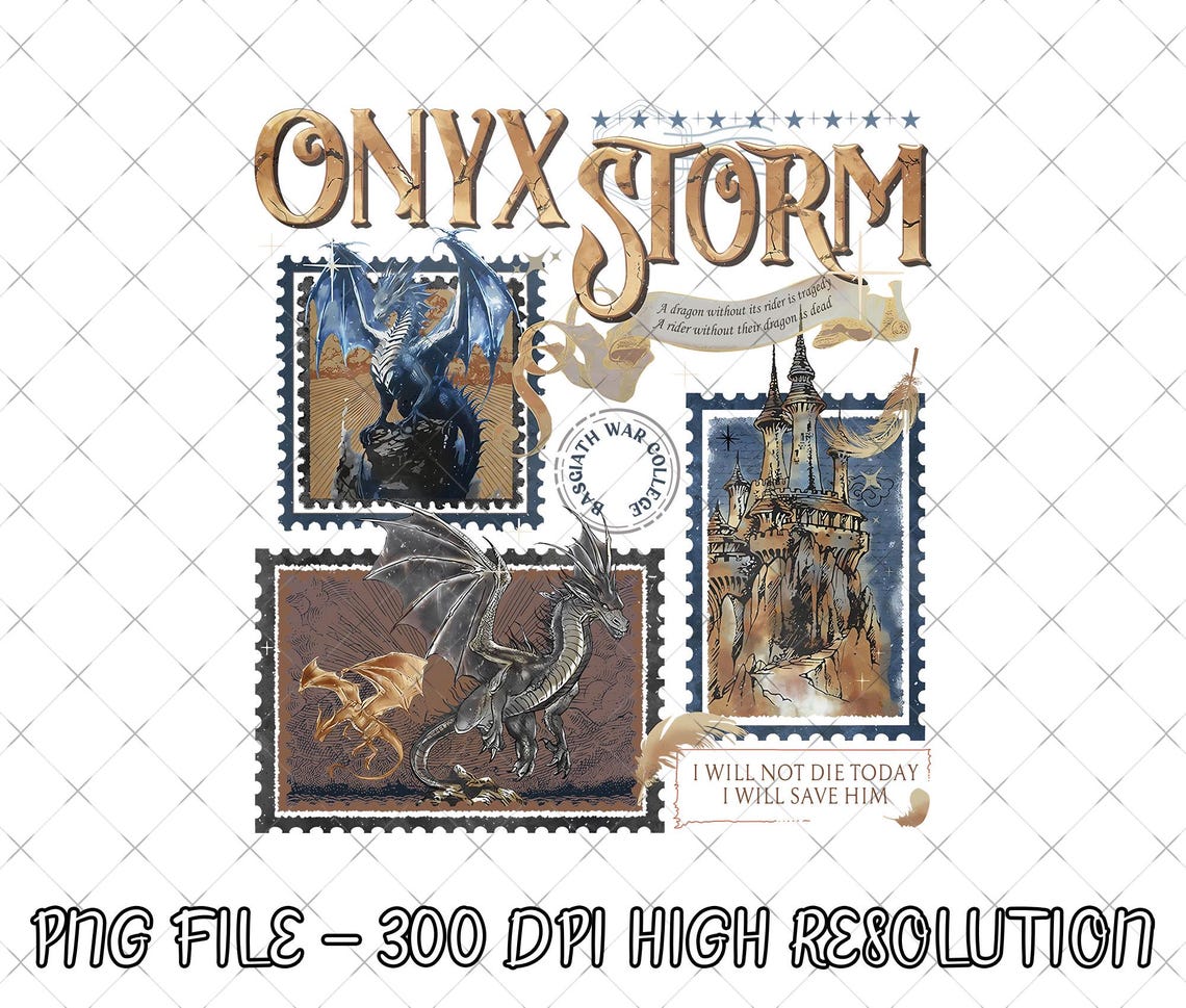 Bookish Fantasy Book Club Stamp Stamp Png,onyx Storm Dragon Rider ...