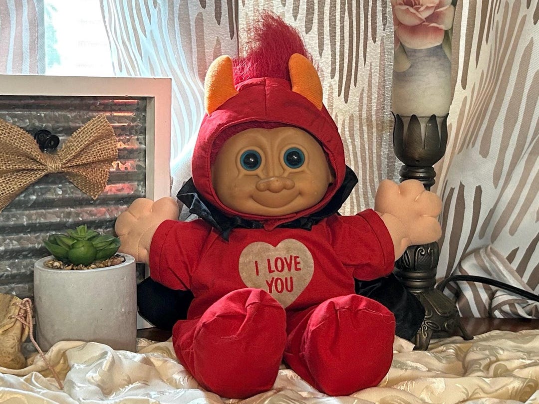 Vintage Russ Troll Doll: Devil Costume, I Love You Heart (12") - Etsy