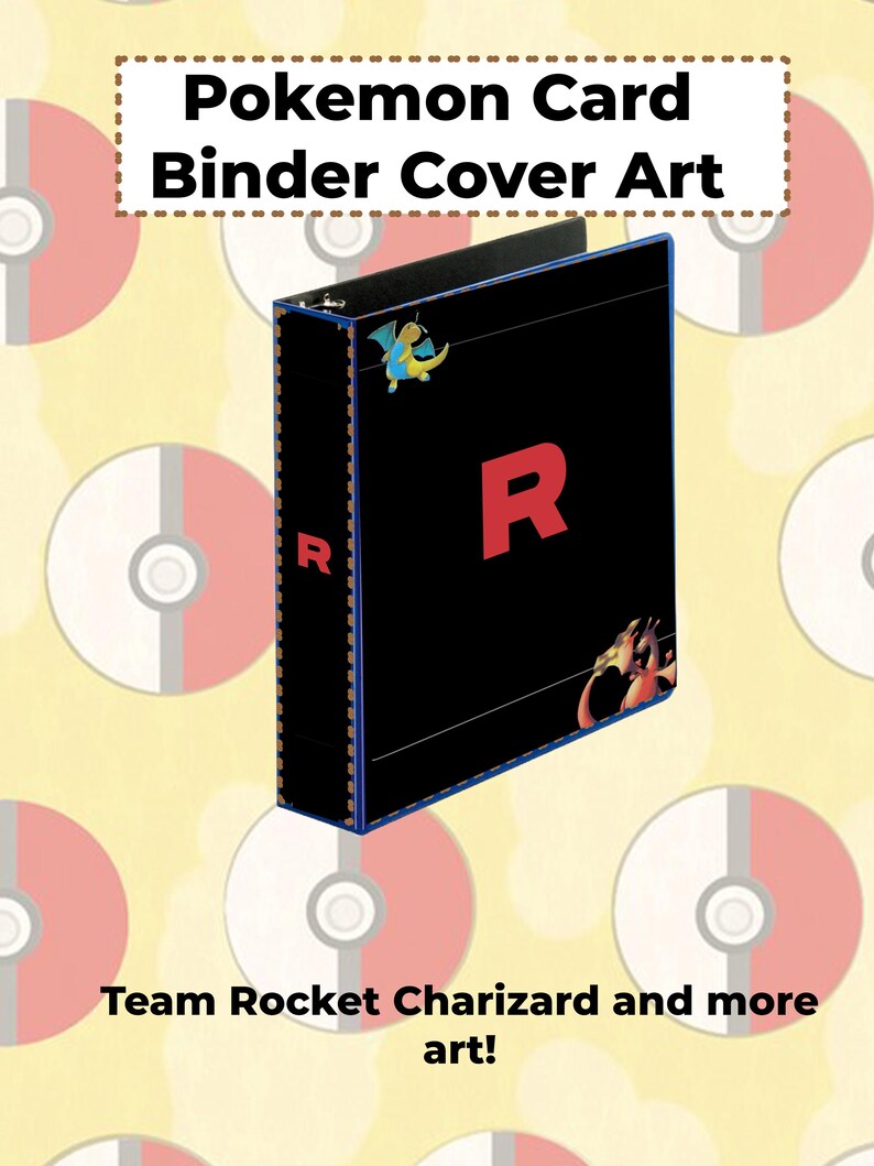 Pokemon Team Rocket Binder Cover Art / Pokemon Charizard Binder Cover ...