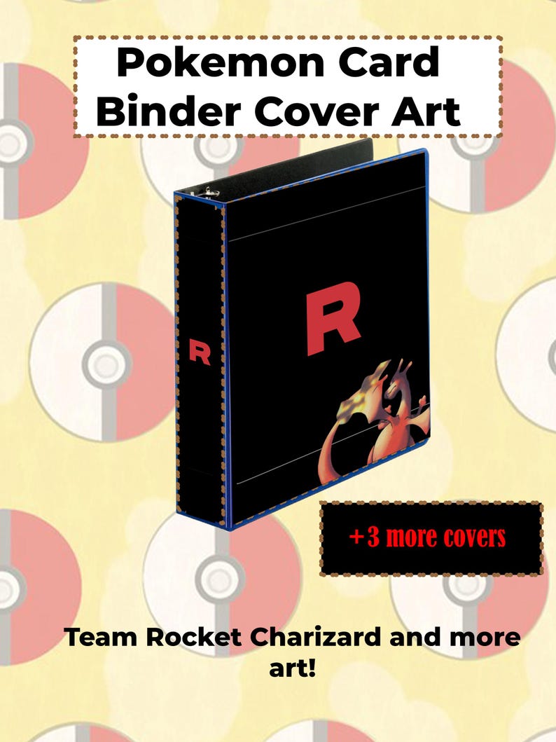 Pokemon Team Rocket Binder Cover Art / Pokemon Charizard Binder Cover ...