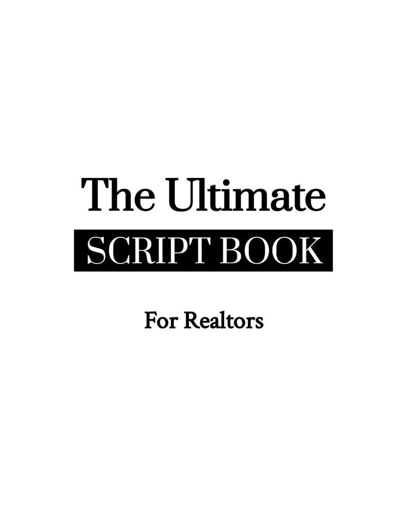 The Ultimate Script Book for Realtors - Etsy