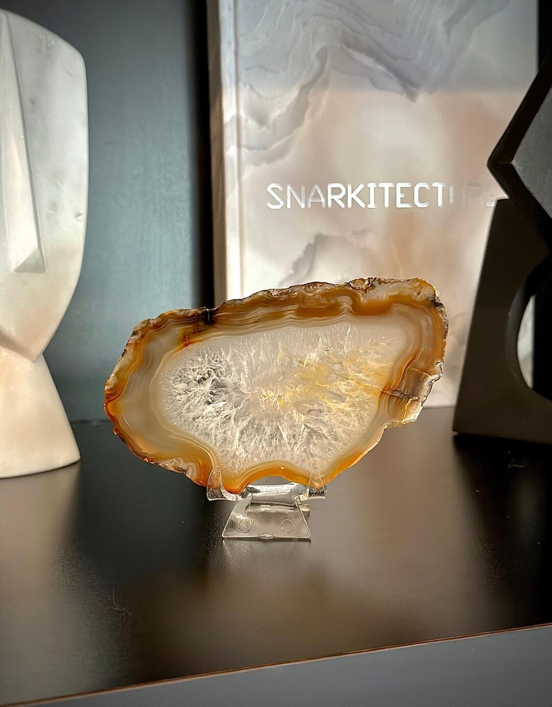 Milky Agate, Metaphysical Crystal, Energy Healing Stone, Natural Sliced ...