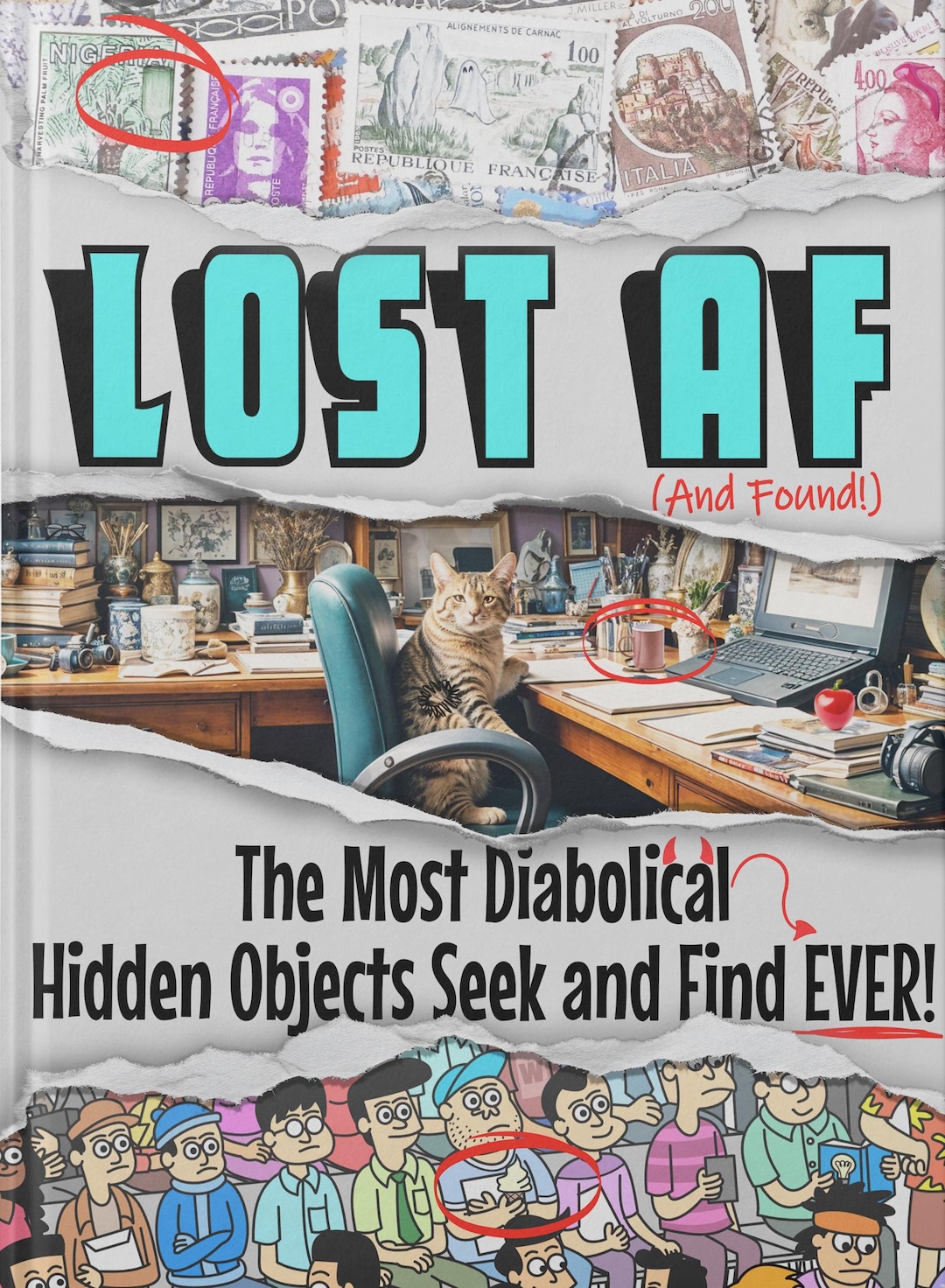 Hidden Object Puzzle Book for Adults: Lost AF Seek and Find [hardcover ...