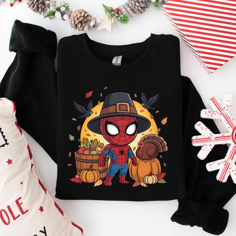 PNG Thanksgiving Super Hero Design, Spider Thanksgiving - Etsy