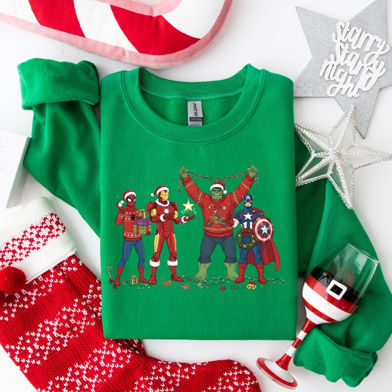 Superhero Christmas PNG: Funny Christmas Characters (digital File - Etsy