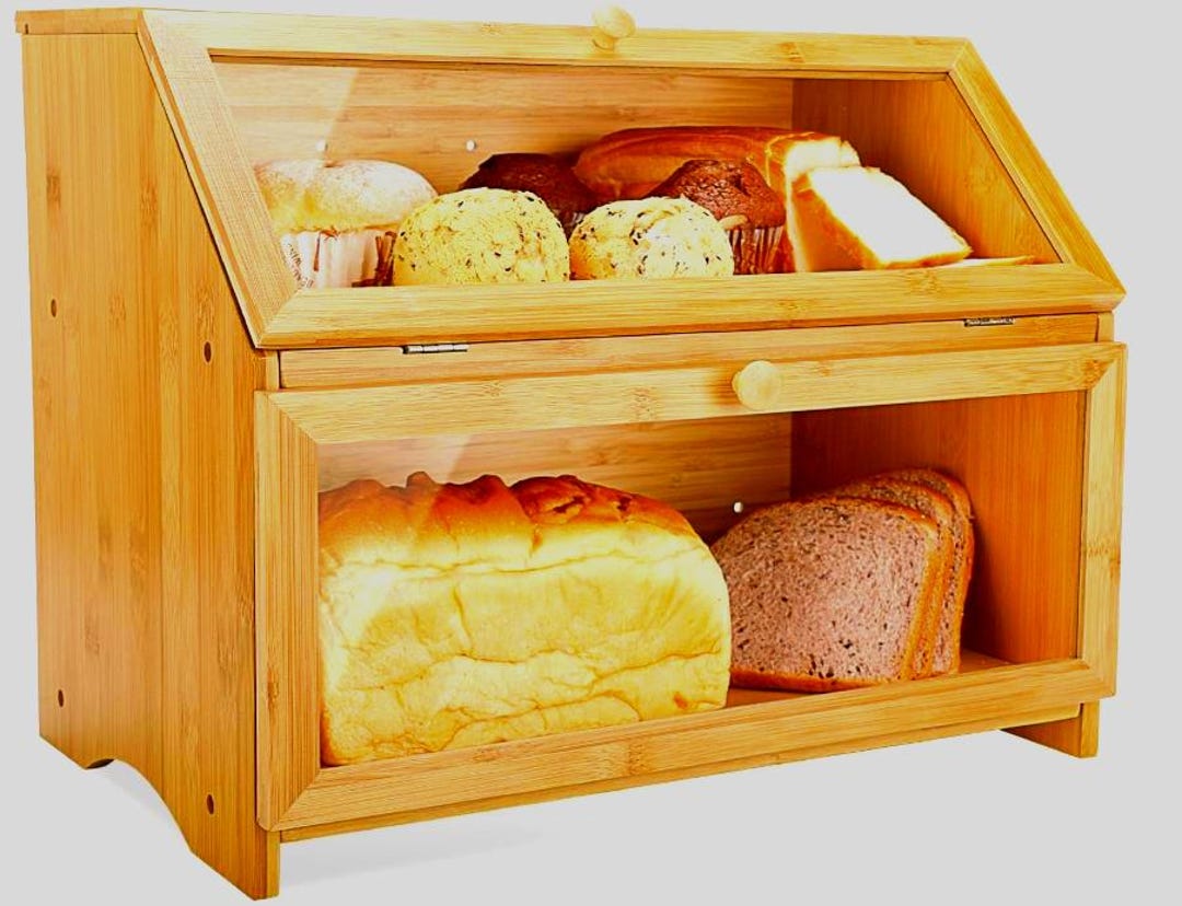 2 Layer Bread Box for Kitchen Counter | Snack Box | Kitchen Storage ...