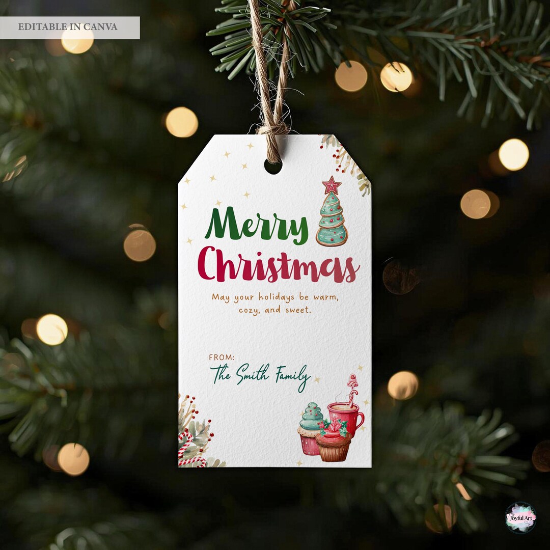 Candy Cane Christmas Gift Tags Printable | Candy Cane Holiday Tags ...