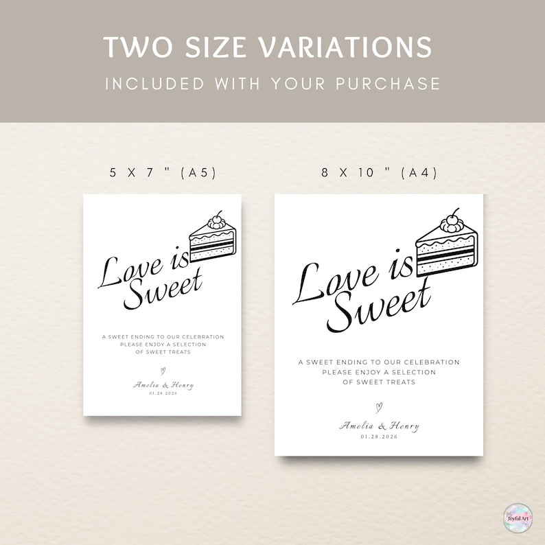 Love is Sweet Wedding Sign Template, Dessert Table Sign Editable Canva ...