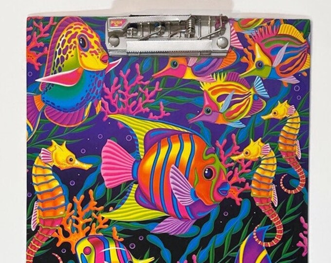 Lisa Frank Clipboard Aloha Tropical Fish Cardboard Clipboard 9 X 12 ...