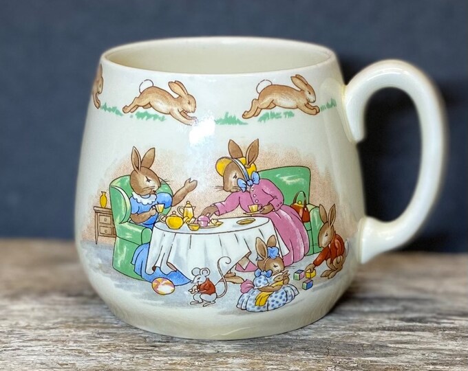 Bunnykins Mug, Afternoon Tea, Royal Doulton, Vintage Children's One ...