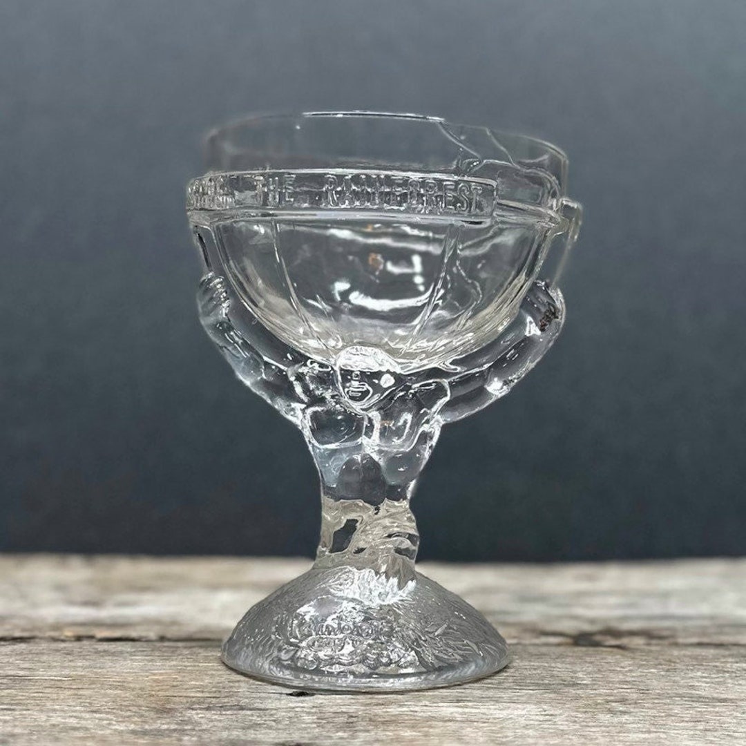 Glass Goblet of Atlas Holding the World From the Rainforest - Etsy