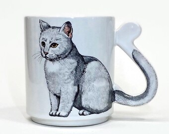 Vintage Cat Tail Mug - Etsy