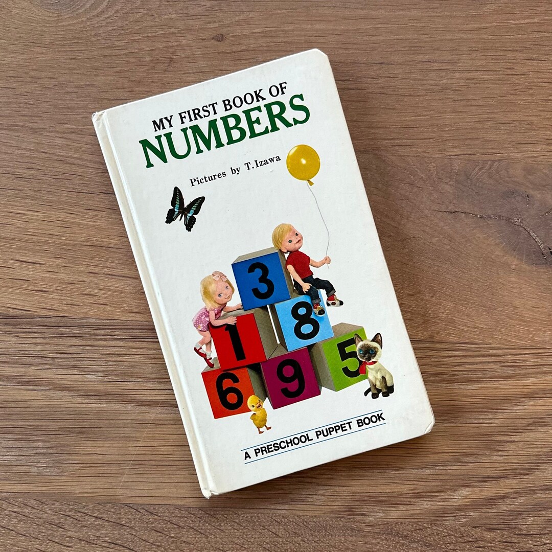 Vintage Toddler Board Book, My First Book of Numbers Pictures by Tadasu ...