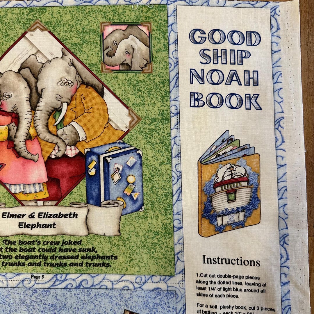 Good Ship Noah Fabric Panel by J. Wecker-frisch for South Sea Imports ...