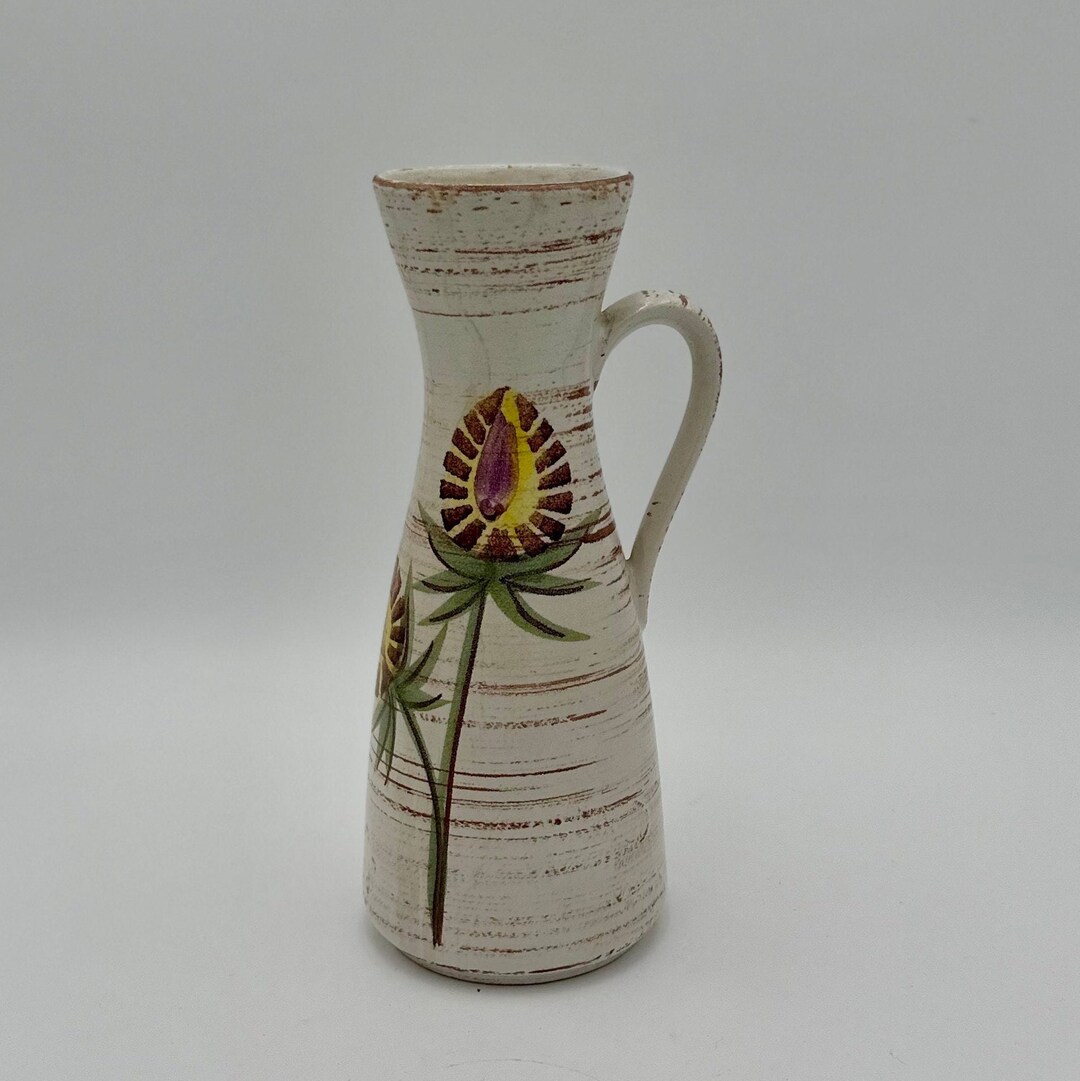 Mid Century West German Jasba Pottery Pitcher Vase – 1950s-60s Ceramic ...