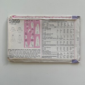 1970s Simplicity 5959 Sewing Pattern, Misses Size 12 Bust 34, Boho ...