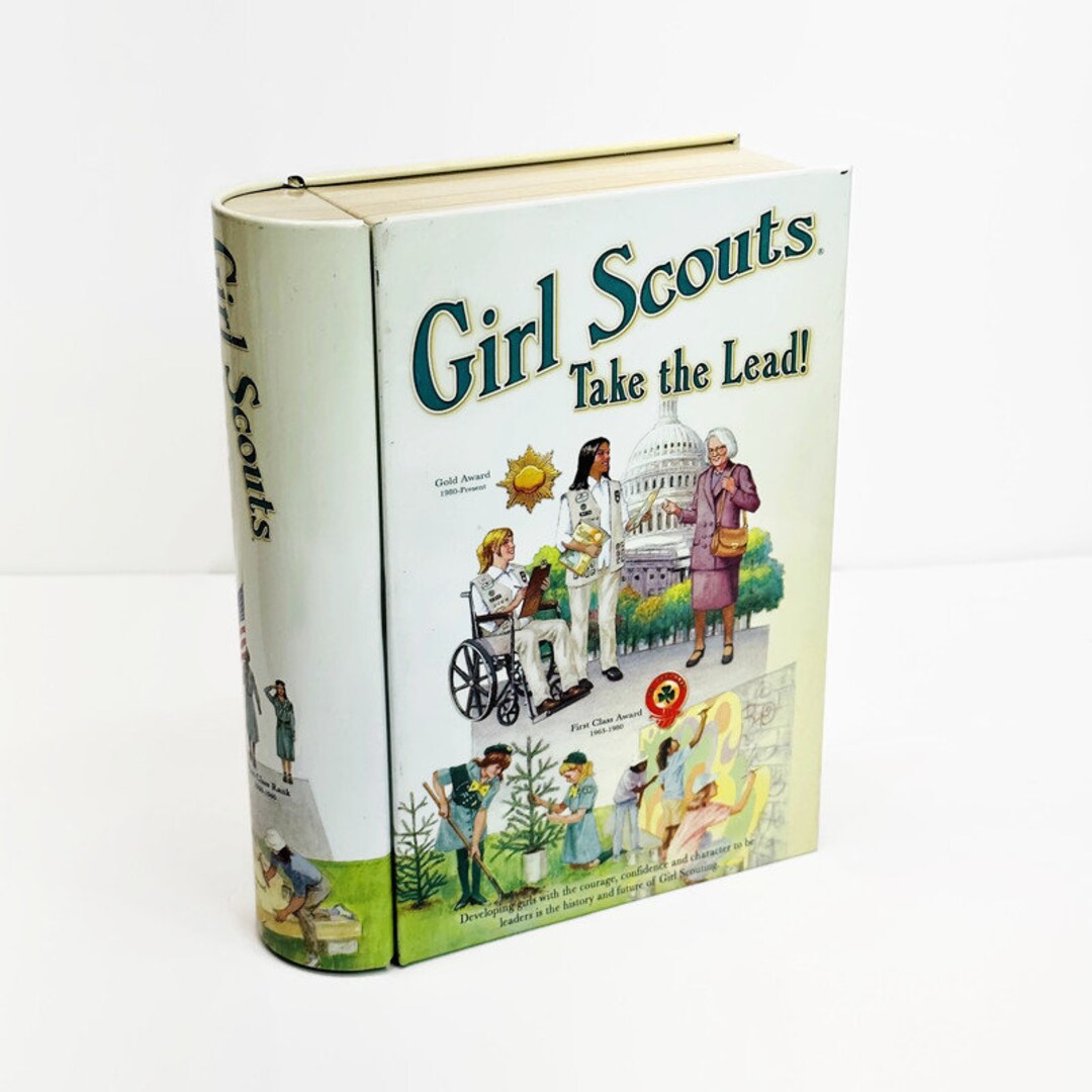Girl Scout Book Shaped Tin Girl Scouts Take the Lead Container Girl ...