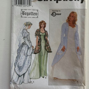 Simplicity 8623 Begotten Gown UNCUT Sizes 12 14 16 Bridal Dress With ...