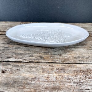 Christmas Tree Plate by Mariposa, Winter White Pottery Ceramic Oval ...