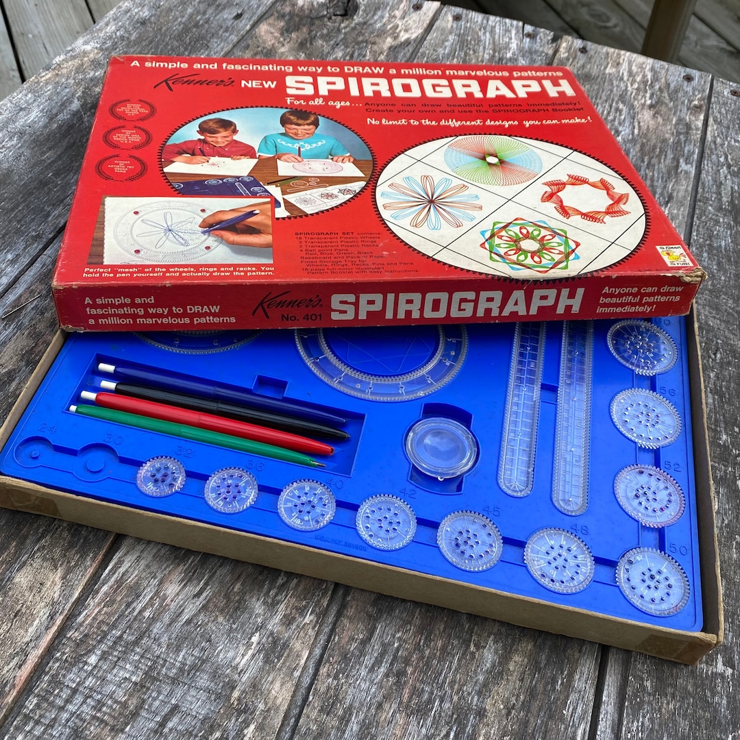Vintage 1967 Kenner Spirograph Kit #401 – Mod Art Toy Drawing Set - Etsy