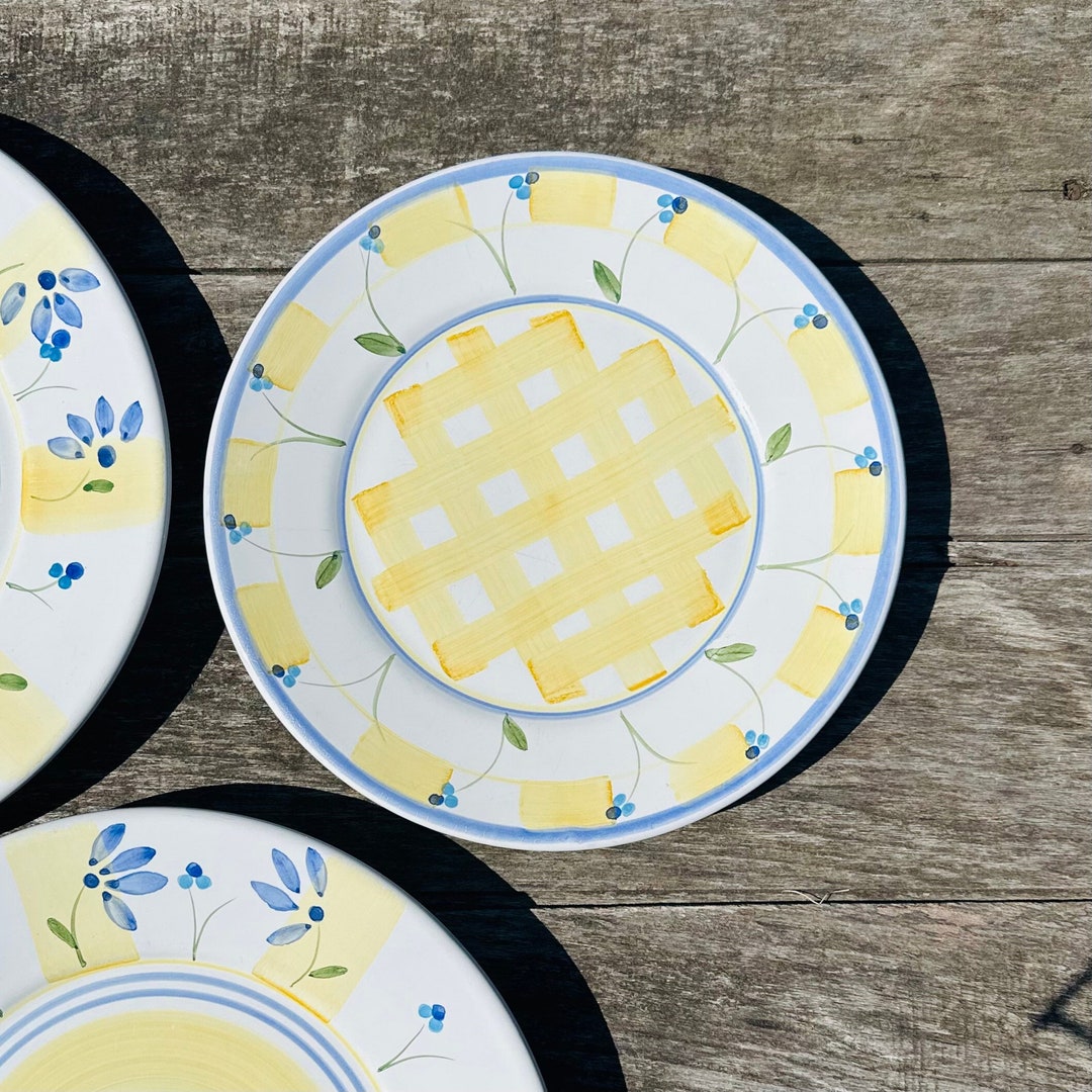 Vintage Caleca Italian Pottery Luncheon Plate With Zafferano Blue ...