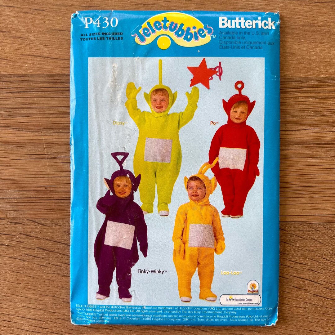 Teletubbies Costume Pattern Infant Sizes Po Laa Laa Dipsy Tinky Winky ...