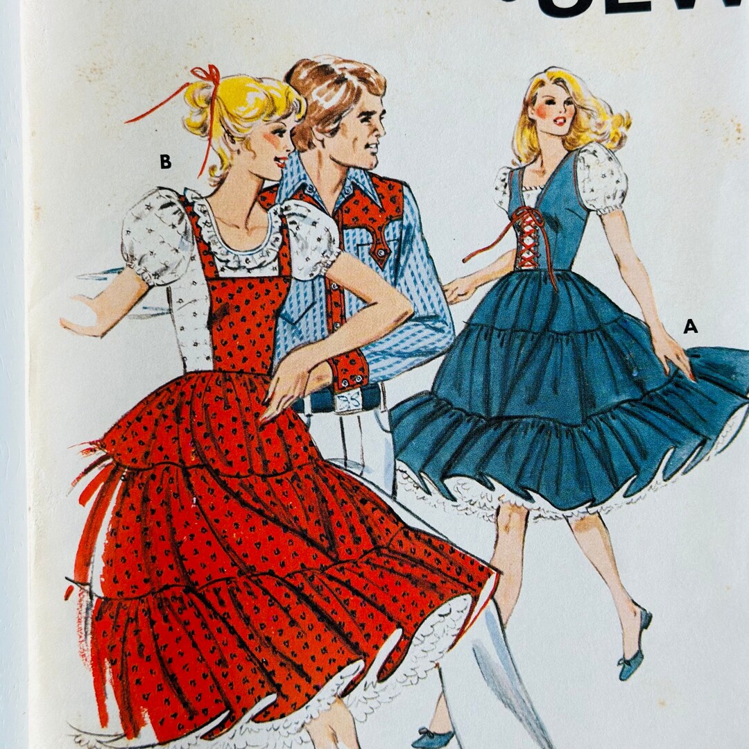 Vintage Square Dance Dress Pattern: Kwik Sew 918, Sizes 14-20 UNCUT - Etsy