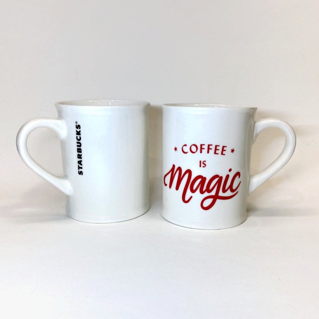 Starbucks “coffee is Magic” Mug Set of 2 – White & Red – Coffee Lover ...