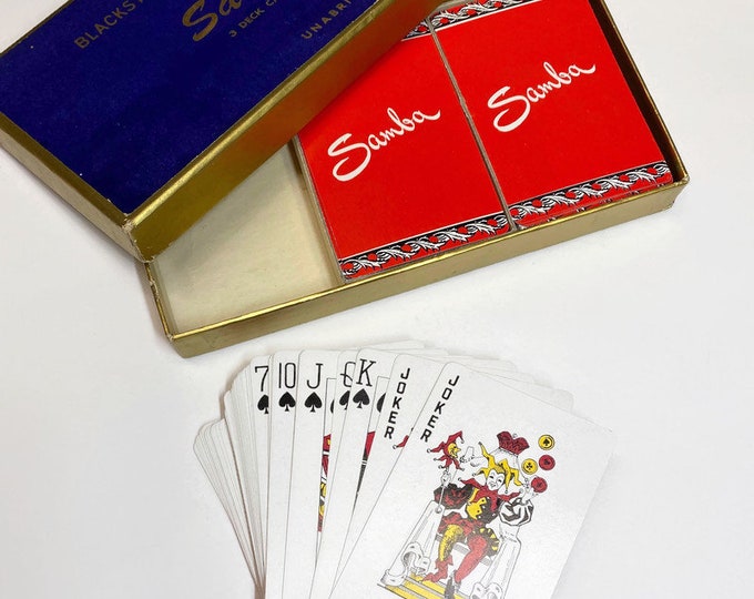 Canasta Cards Samba Triple Deck Blackstone, 3 Decks in the Original Box ...