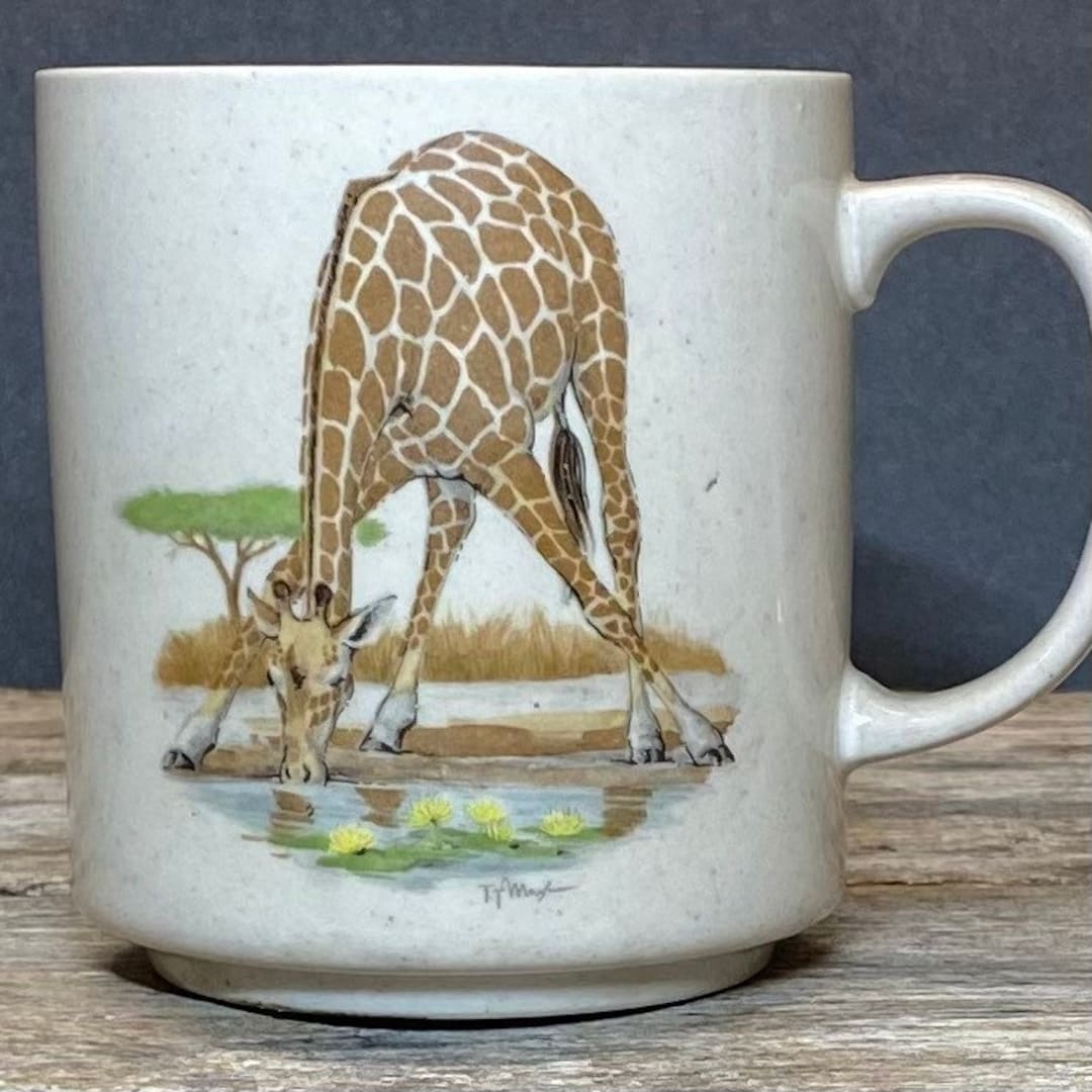 Vintage Giraffe Mug 1970s Stoneware Japan 8 Oz Coffee Mug - Etsy