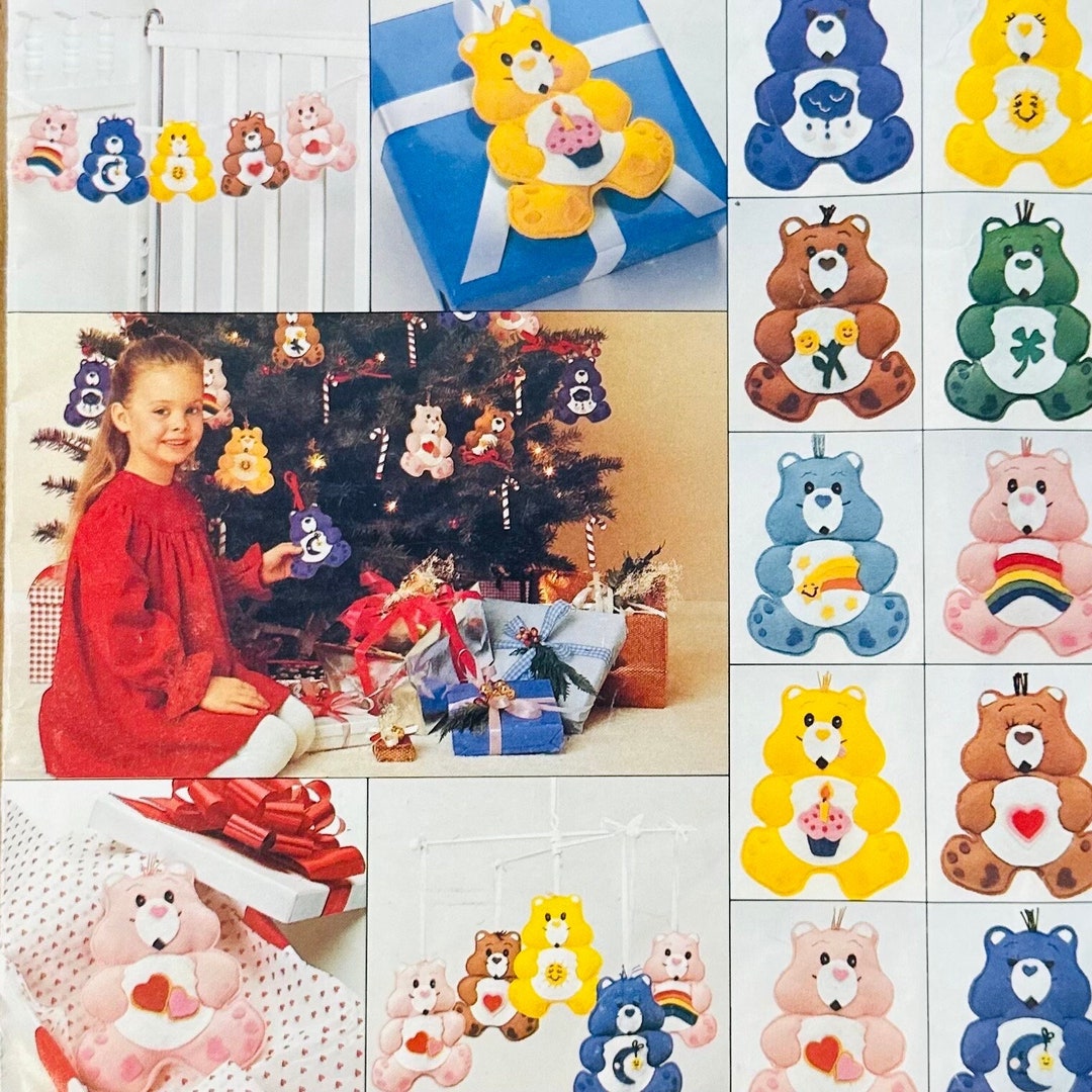 Vintage Sewing Pattern to Make Care Bear Ornaments, Butterick 6725 ...