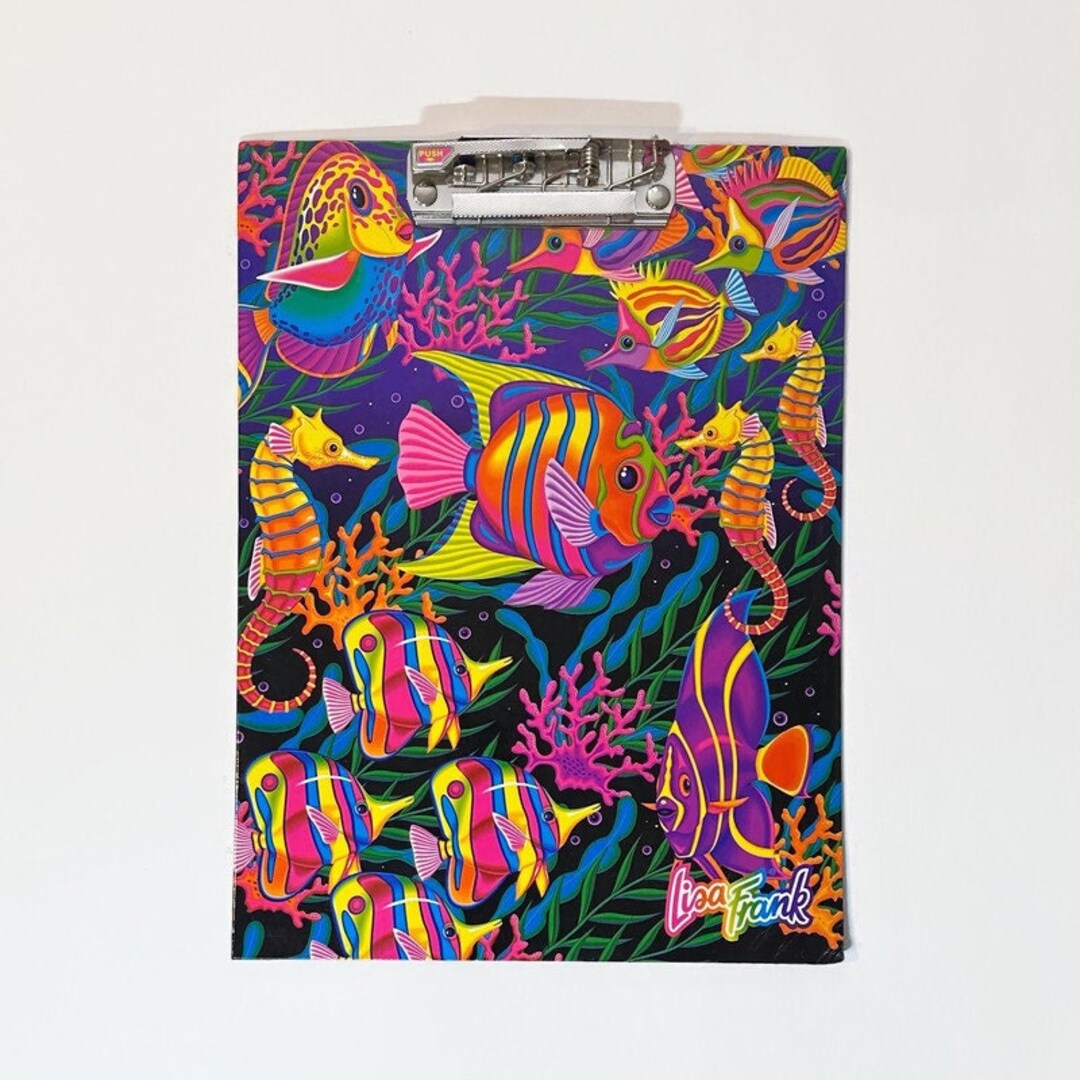 Lisa Frank Clipboard Aloha Tropical Fish Cardboard Clipboard 9 X 12 ...