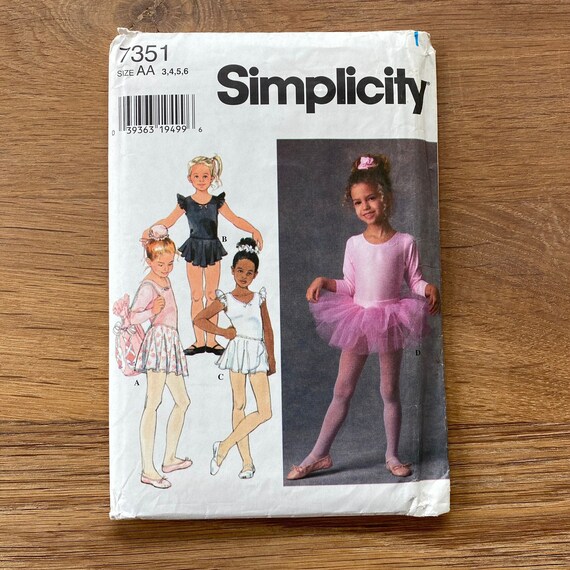 Ballet Ballerina Costume Pattern Simplicity 7351 Little - Etsy