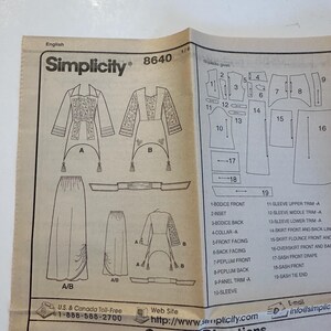 Simplicity 8640 Sewing Pattern, Retro Two Piece Dress Edwardian Downton ...